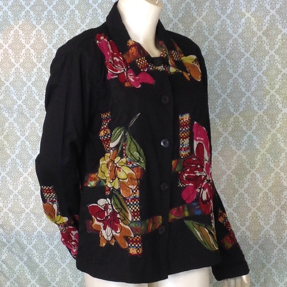 Sara Studio | Jackets & Coats | Sara Studio Patchwork Bottom Down Black ...